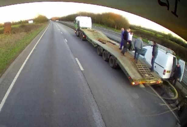 Watch - Heroic lorry driver saves life of sick motorist