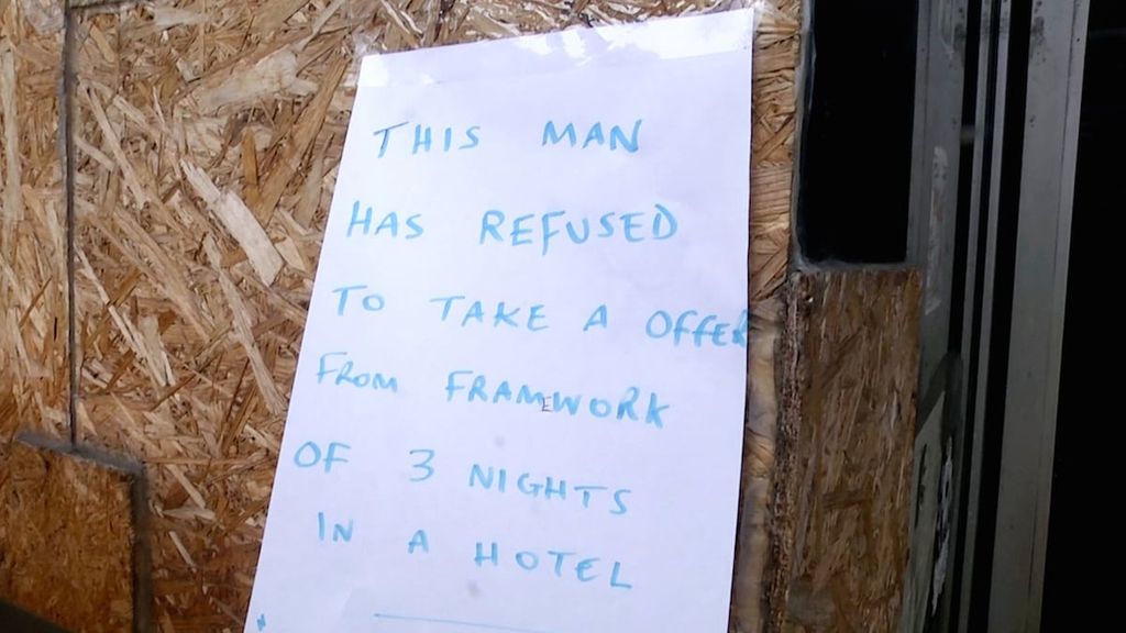 Council slammed for "dehumanising" homeless man by placing bright ...