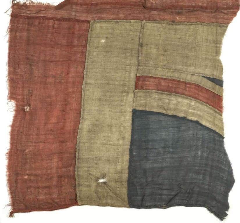 Fragment of Union Jack flown from Lord Nelson's flagship at the Battle ...