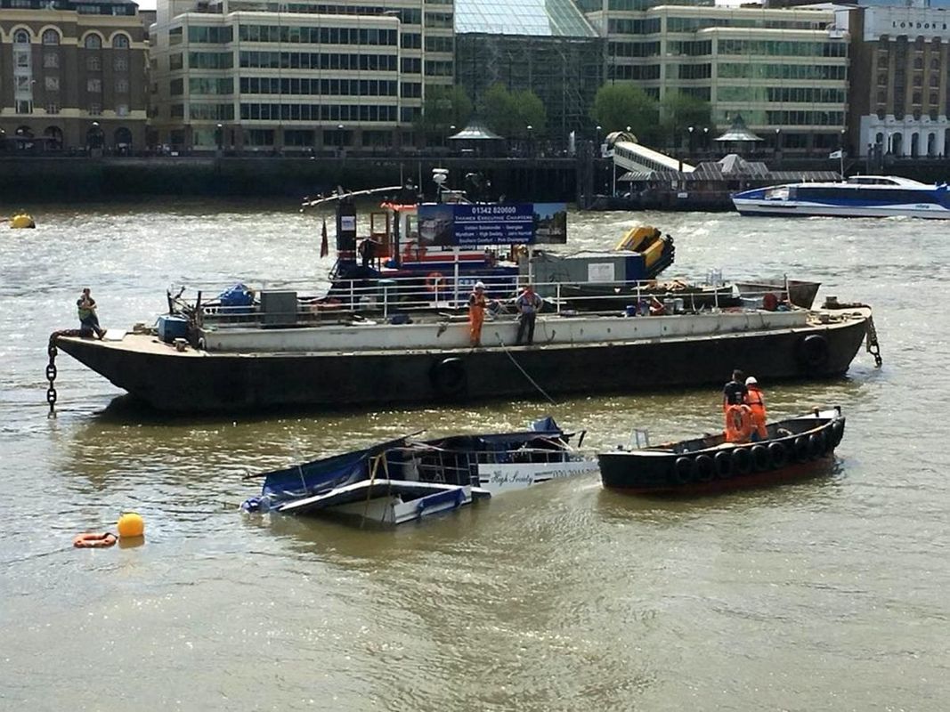 Posh party boat on Thames sprung a leak - and SANK
