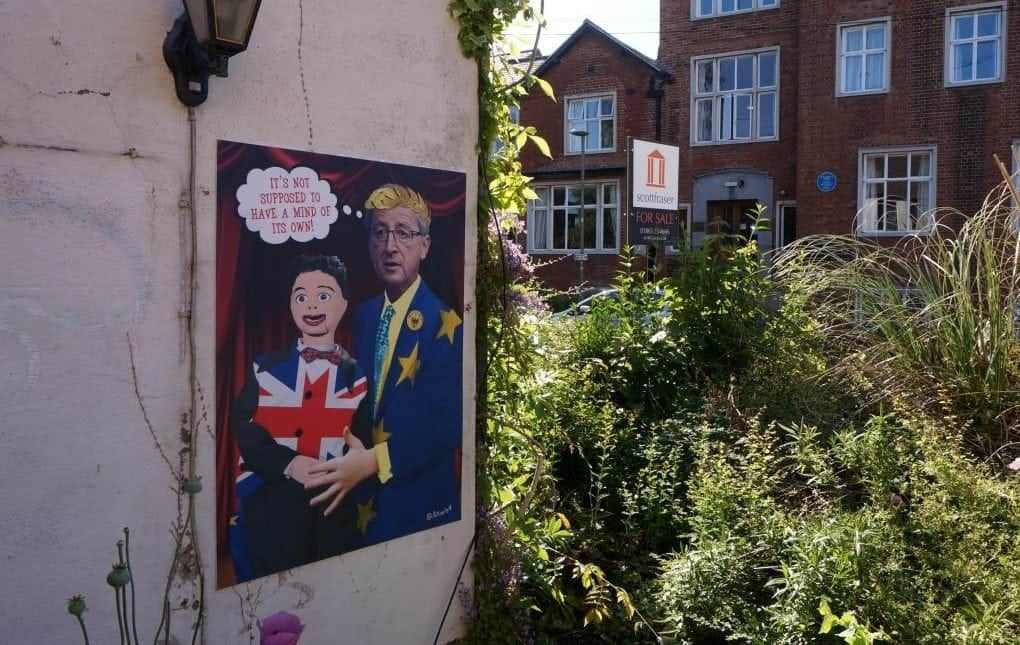 Brexit graffiti art marks two-year referendum anniversary