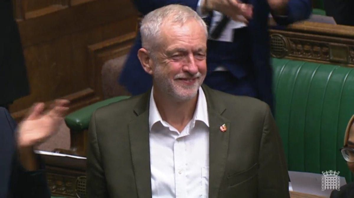Jeremy Corbyn receives standing ovation from packed out Youth Parliament