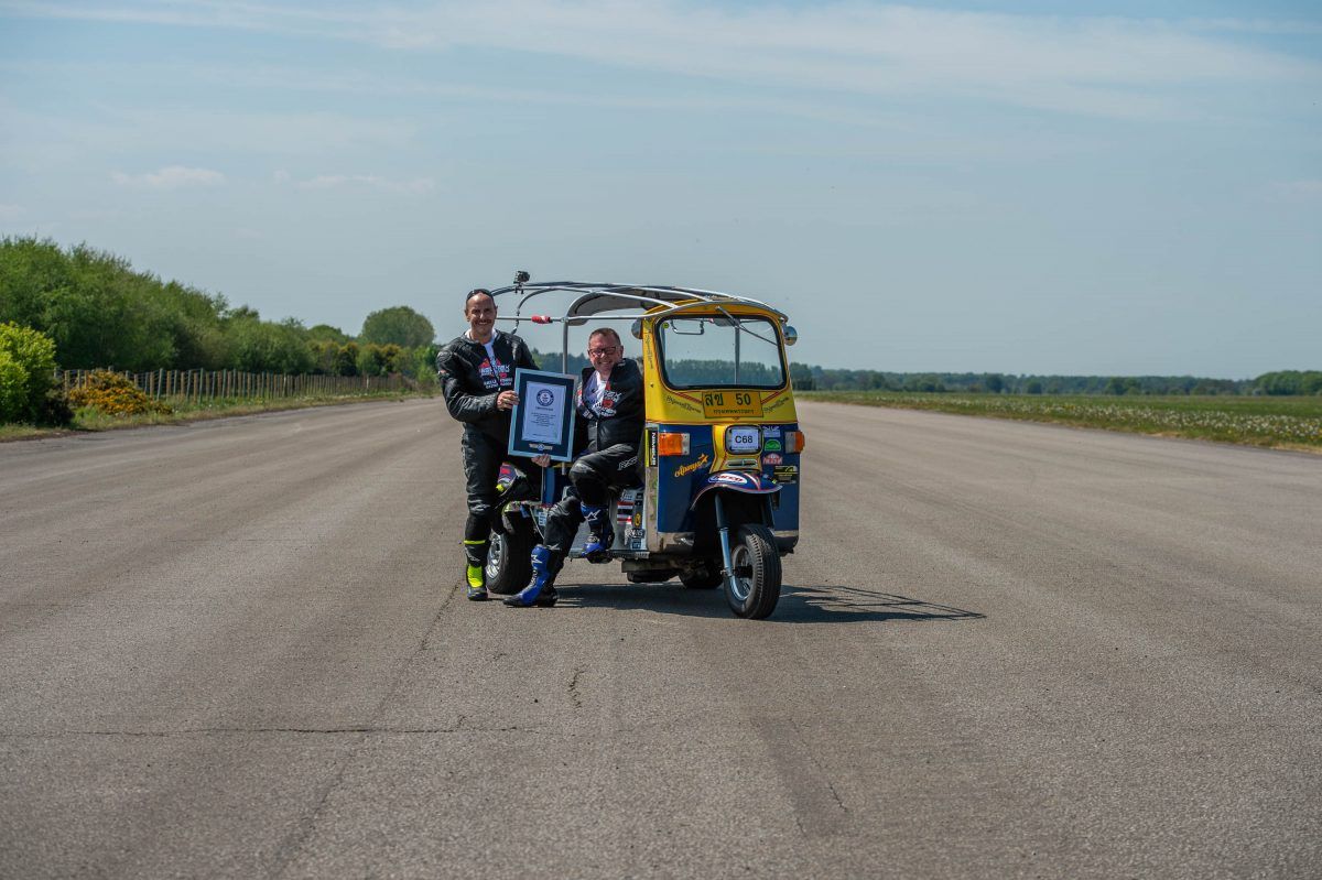 Motorist breaks world record for top speed in TUK-TUK