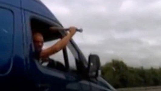 Watch - Man who brandished baseball bat at driver after undertaking him ...
