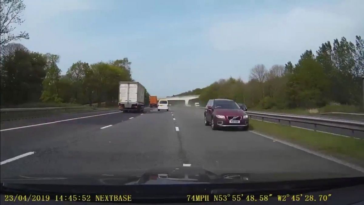 Shocking Footage Shows Oap Driving The Wrong Way Down A Motorway