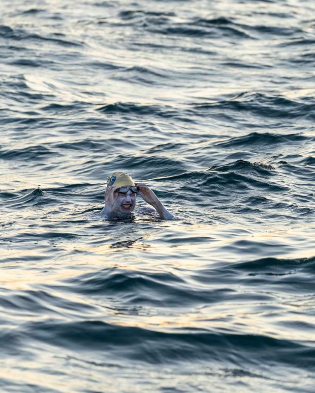 American woman becomes first person to swim across Channel four times ...