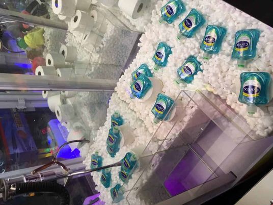 Arcade owner puts toilet roll, soap & hand sanitiser in grabber machines