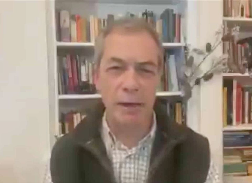 Nigel Farage goes full Partridge sending Cameo greeting to 'Hugh Janus'
