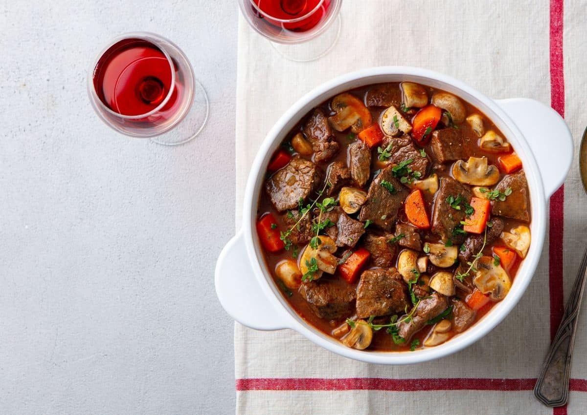 Red Wine Beef Stew with Carrots and Potatoes: A wonderful winter warmer