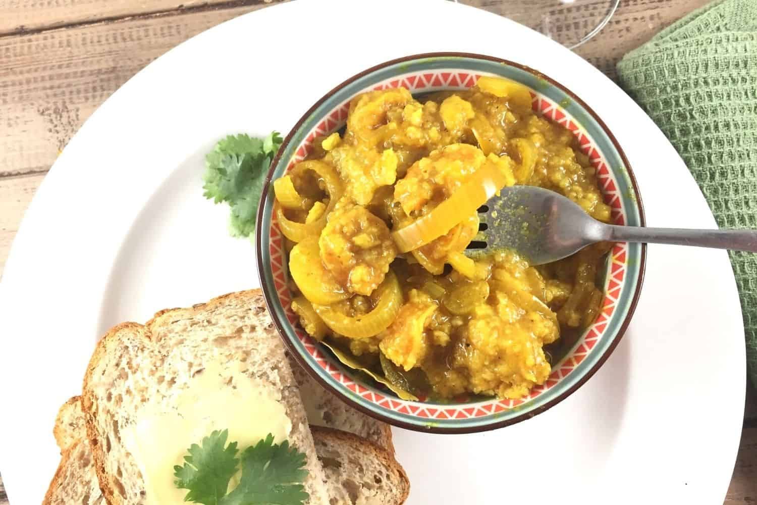 Pickled Prawns: Spiced with Bay Leaves, Coriander and Turmeric
