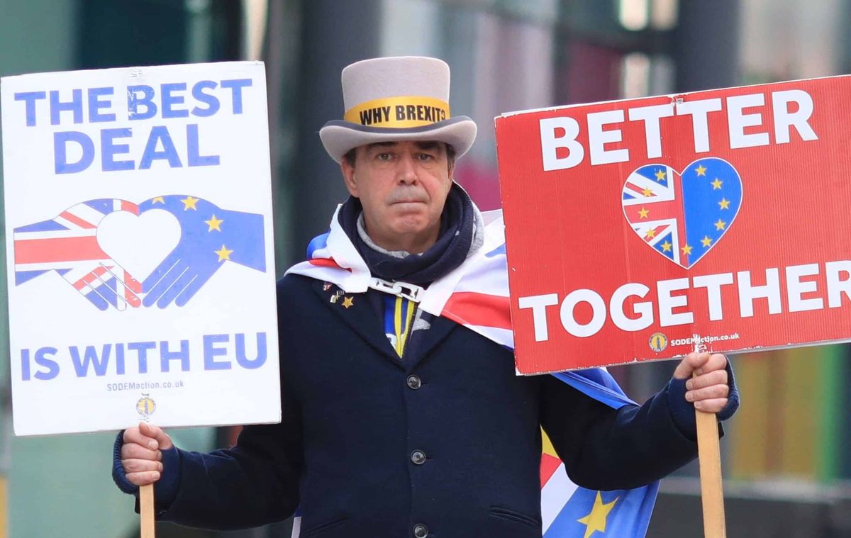 Steve Bray has been very busy around parliament just ask Raab