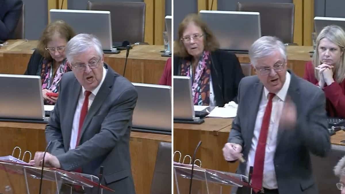 Mark Drakeford lets rip at Tory rival in Senedd