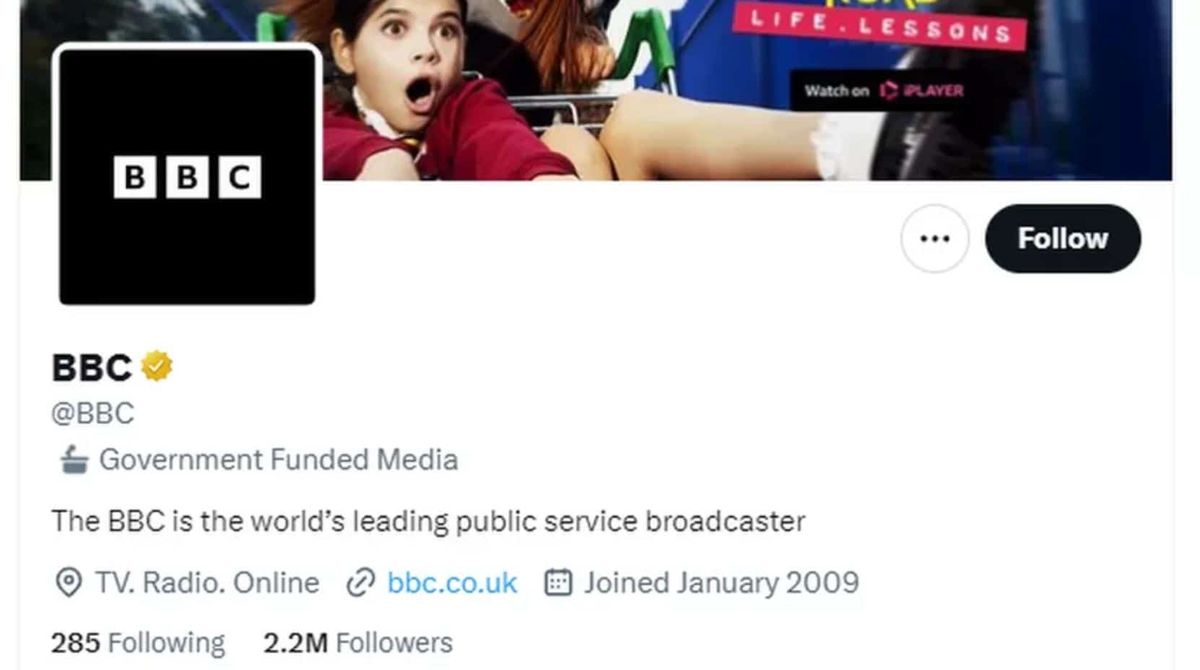 BBC objects to "government funded media" label on Twitter