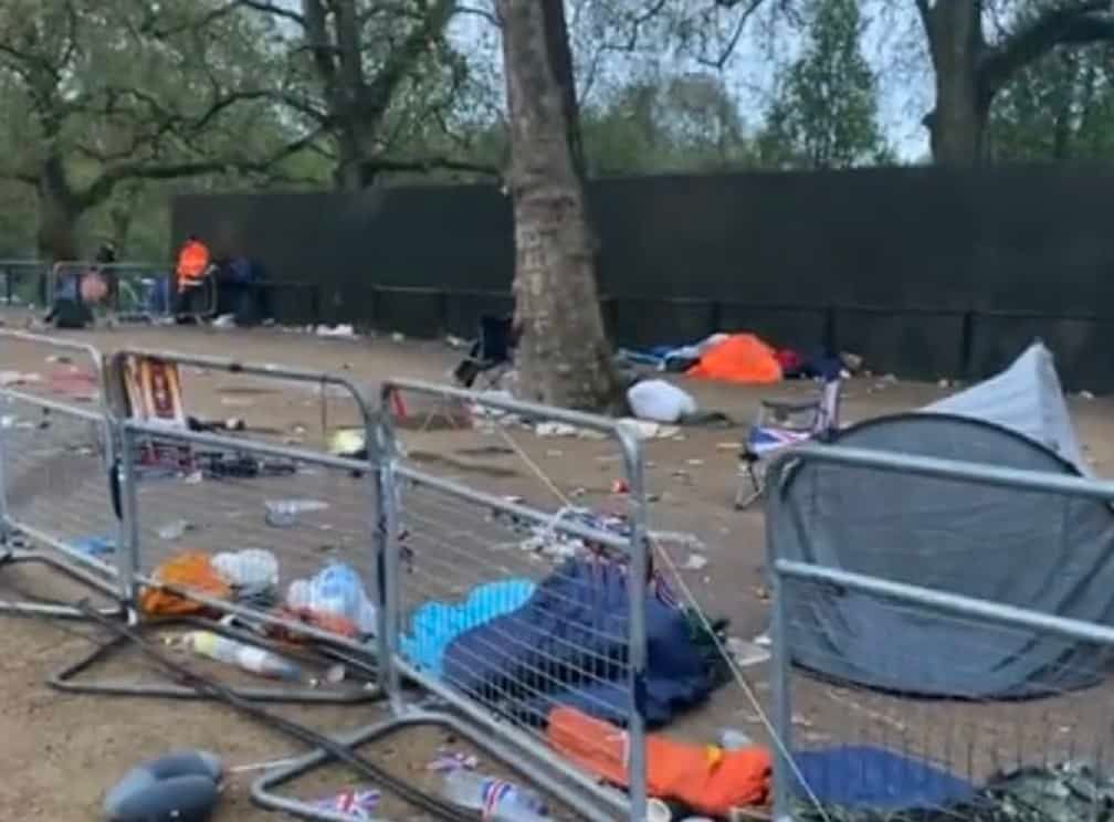 What a royal mess! Coronation crowd blasted for 'trashing' the streets