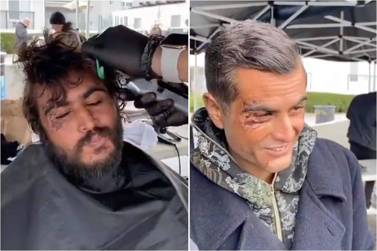 Watch: Homeless man gets transformative makeover