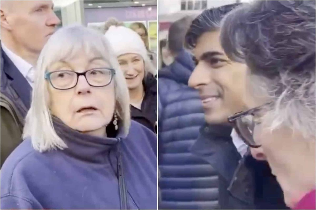 Sunak turns his back on a member of the public