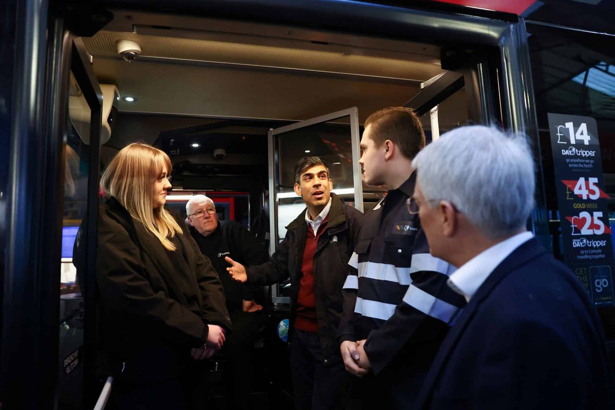 Sunak says scrapping northern leg of HS2 will help bus services Sunak says scrapping northern leg of HS2 will help bus services