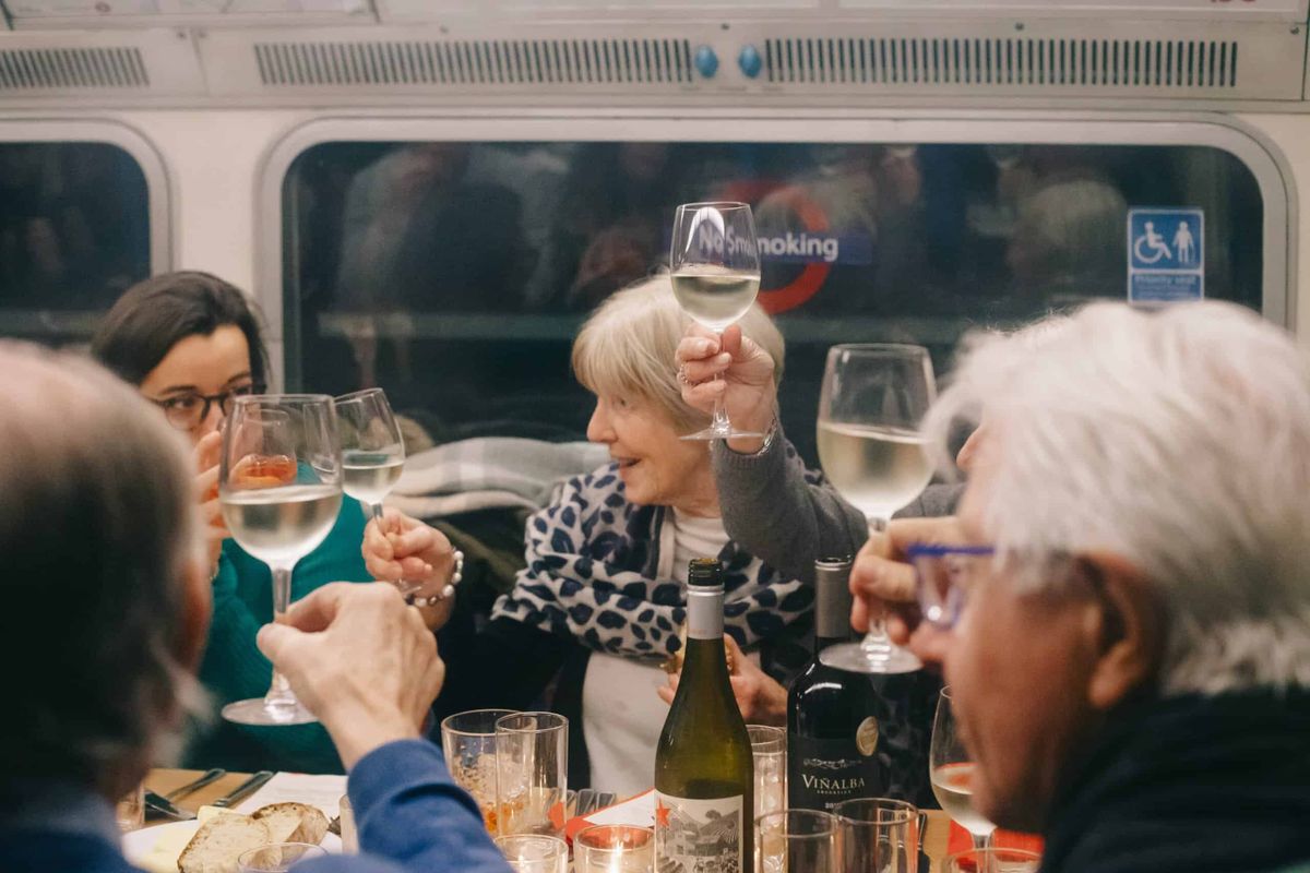 Dine in a tube carriage at London's most unique supperclub