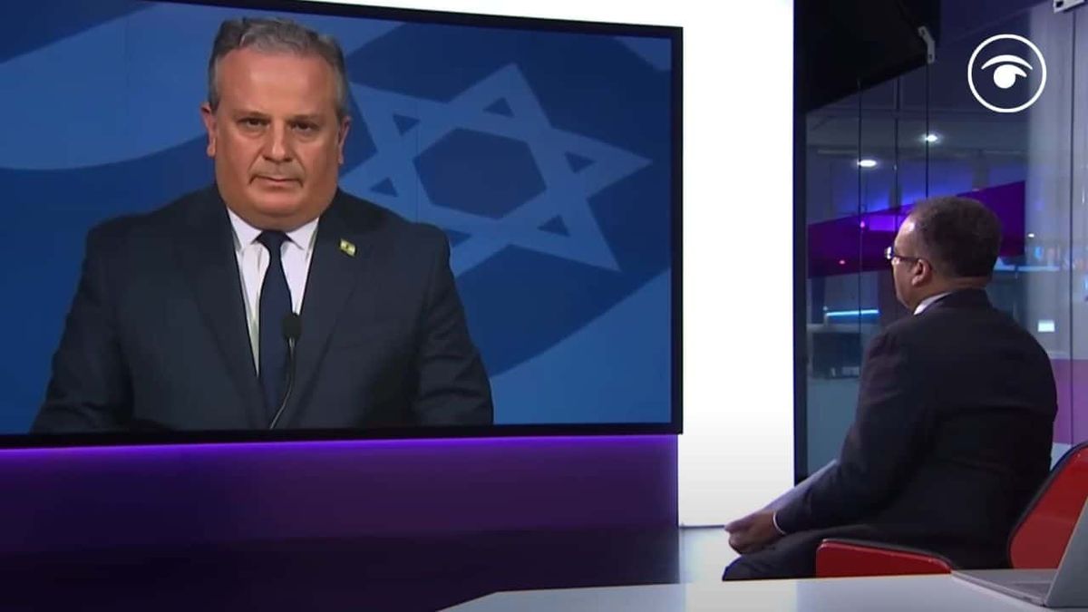 Israeli spokesman cut off during intense interview with Guru-Murthy