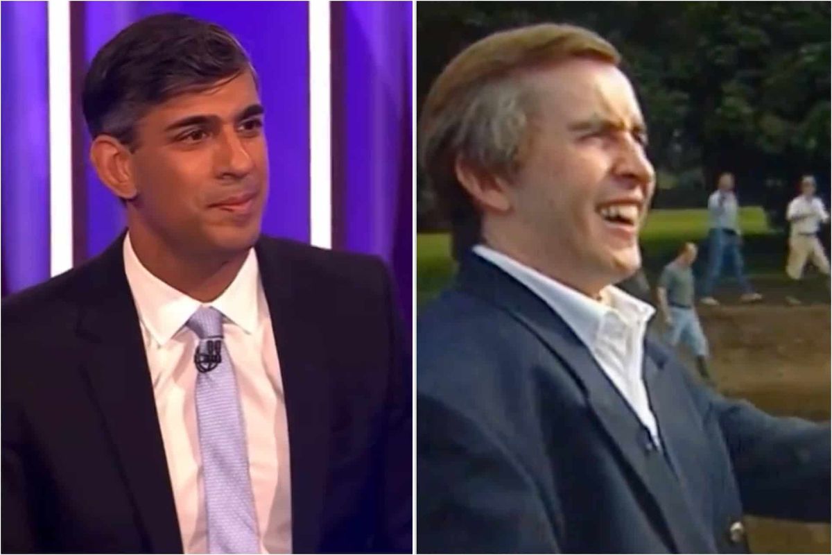 Sunak getting booed compared to classic Alan Partridge clip