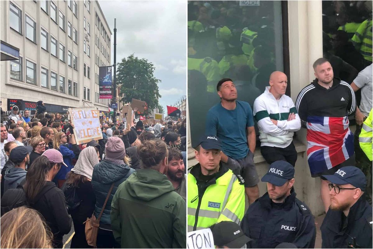 Brighton counter-protesters outnumber would-be rioters by 100 to 1