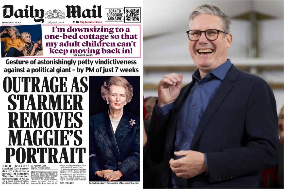 Daily Mail fumes about Thatcher's portrait being removed