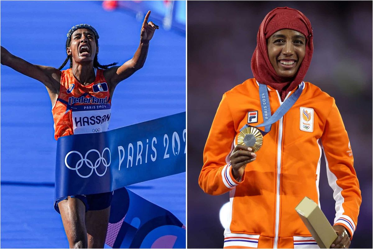 Dutch Olympian dons hijab to collect gold medal