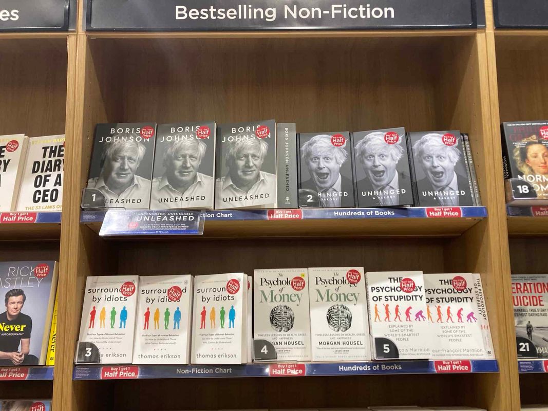 Boris Johnson outsold by Rory Stewart in book charts