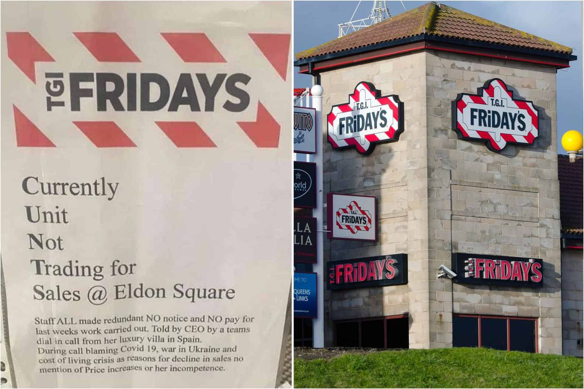 TGI Friday's staff make their thoughts clear after being laid off