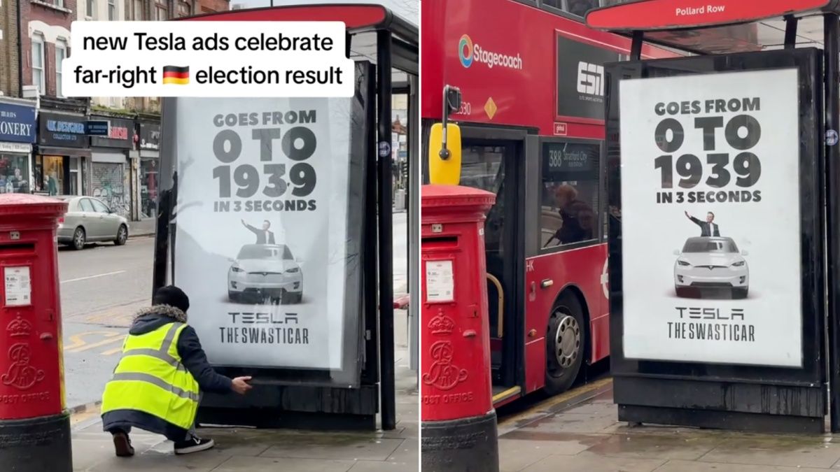 Pointed ads trolling Elon Musk appear at London bus stop