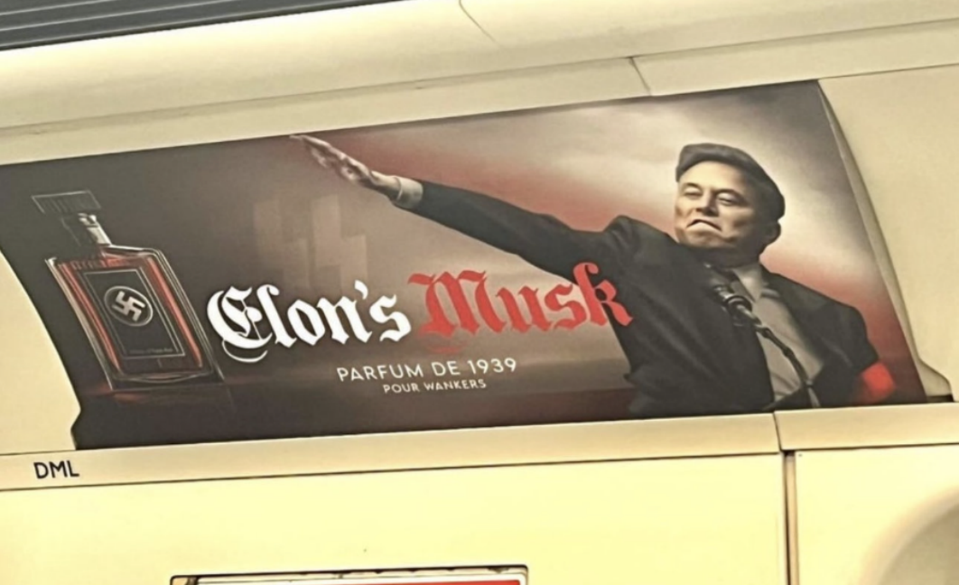 Searing 'Elon's Musk' ad appears on London Underground