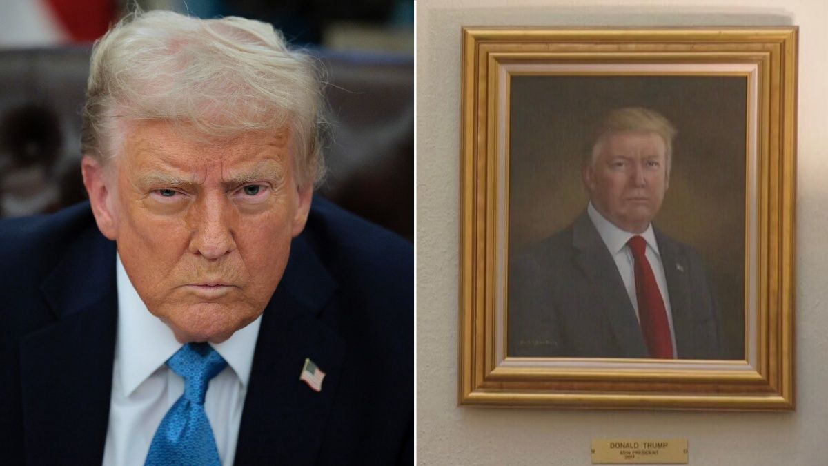 Trump demands 'purposefully distorted' portrait be taken down