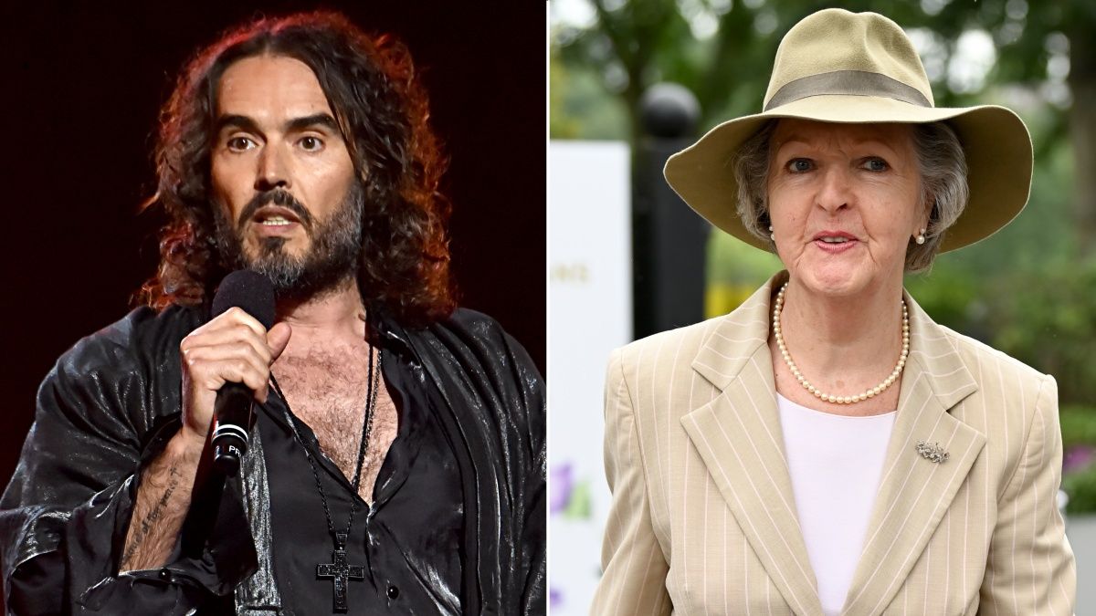 Russell Brand shares fake post claiming Penelope Keith shot JFK