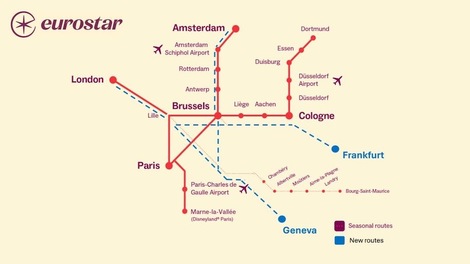 Eurostar to launch direct services to Frankfurt and Geneva