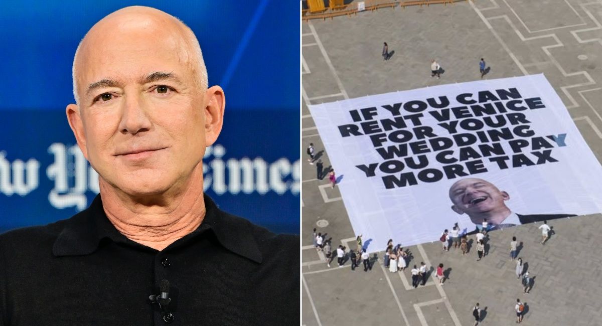 Protestors celebrate after Jeff Bezos ditches plans for central Venice ...