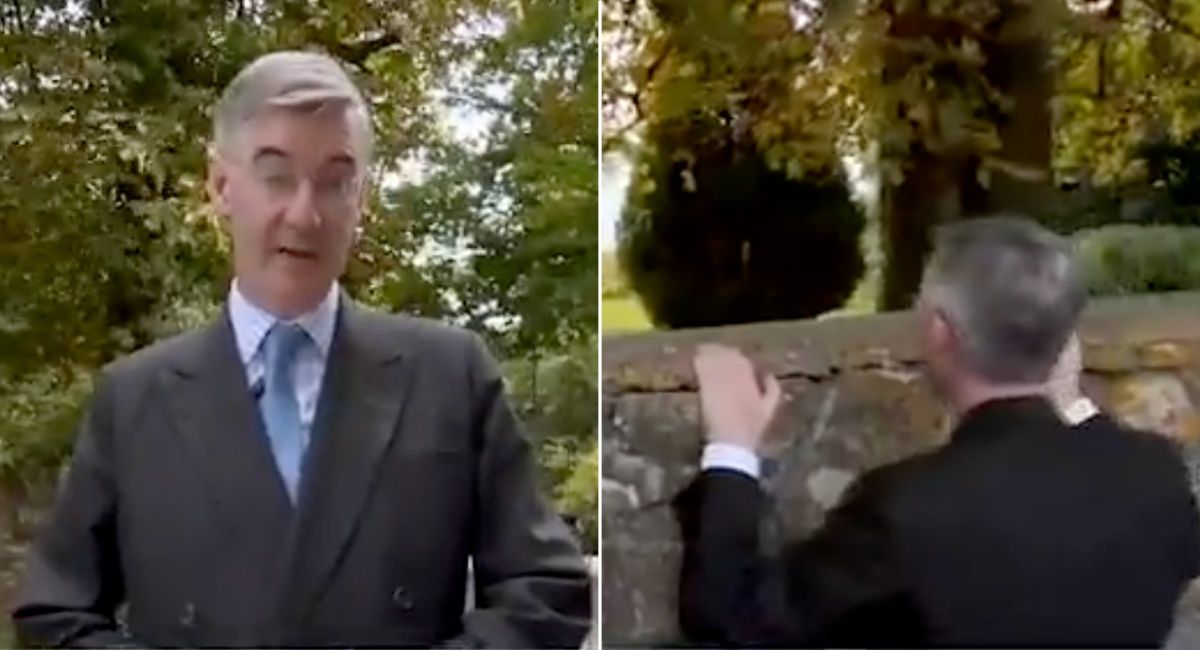 Jacob Rees-Mogg goes full Partridge as he visits apparent asylum hotel ...