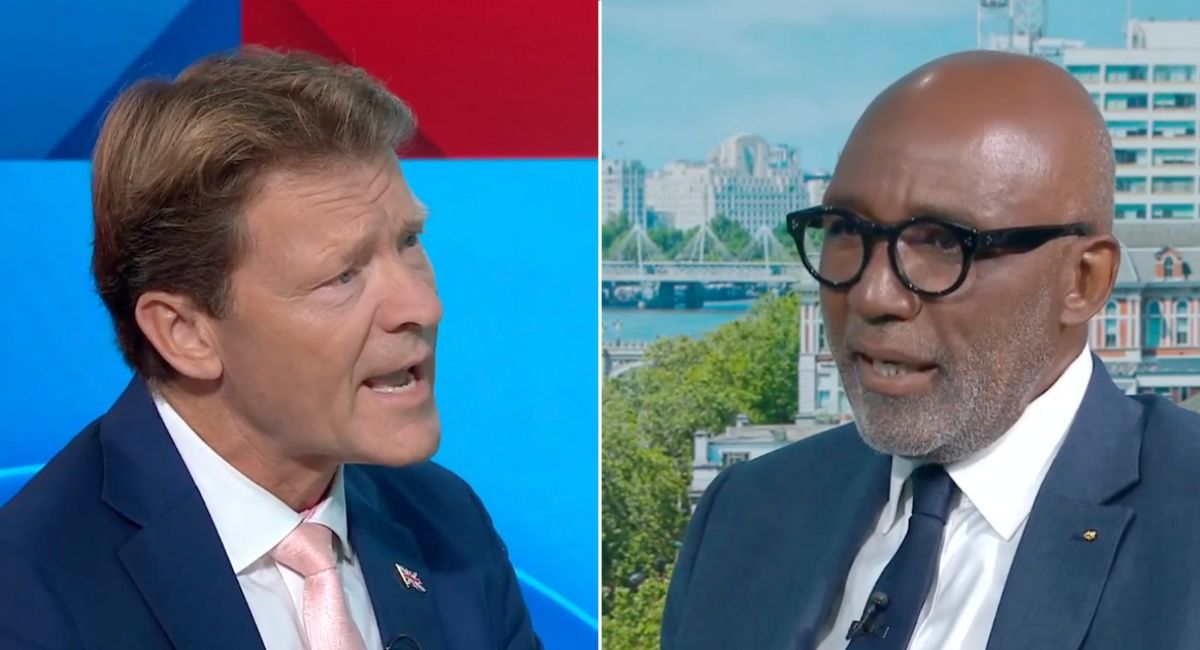Richard Tice crumbles during simple interview with Trevor Phillips