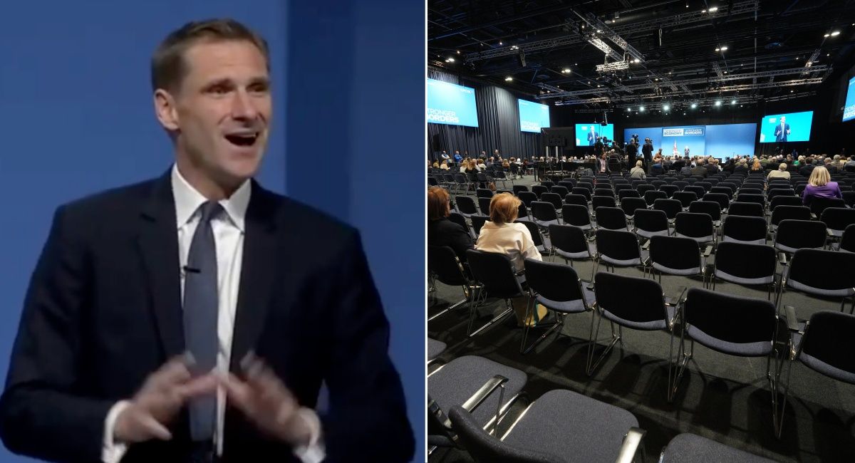 Chris Philp goes full David Brent as he attempts stand-up comedy at ...