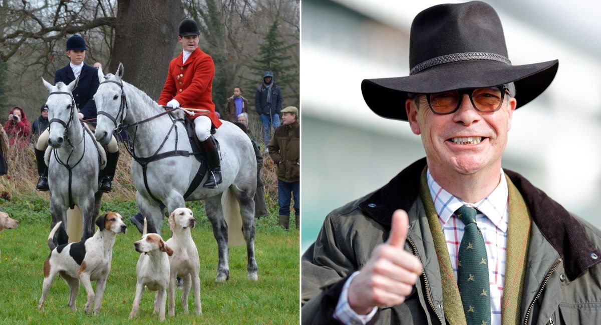 'Man of the people' Farage fumes at trail hunting ban