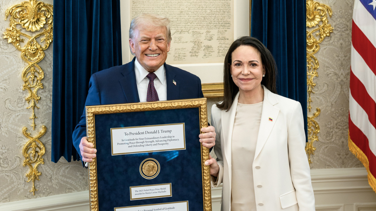 Another participation trophy for Trump, as Machado GIVES him her Nobel ...