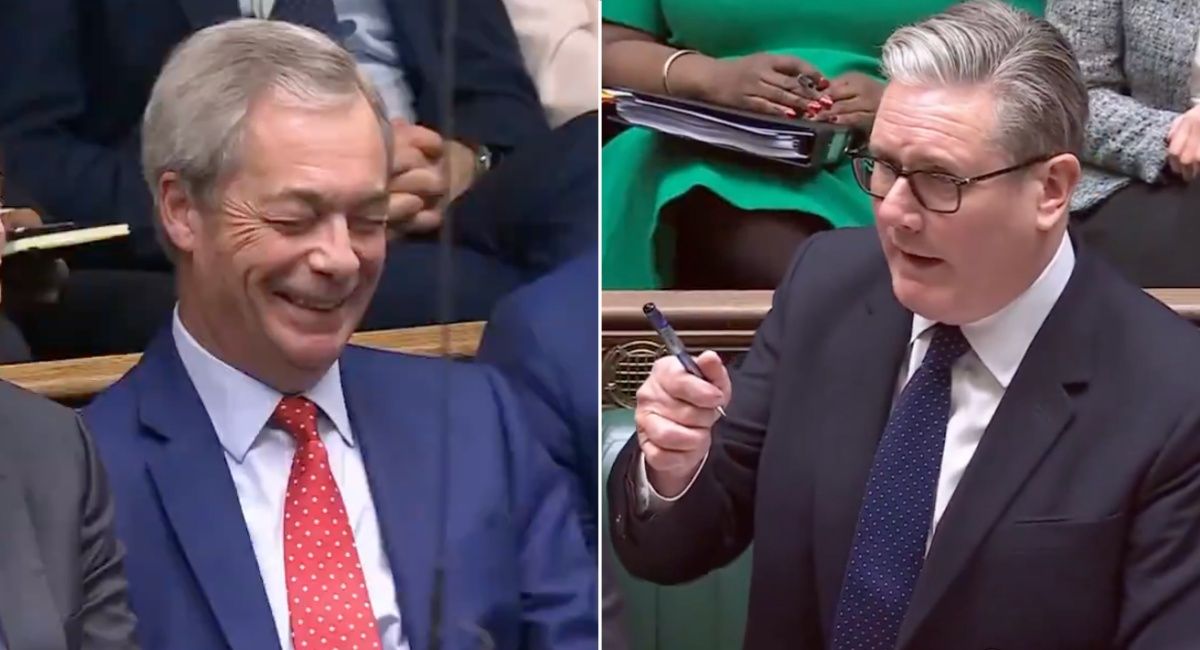 Farage laughs as Keir Starmer condemns Reform's defence of Musk over ...