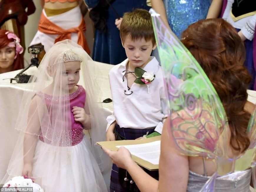Terminally Ill Five Year Old “marries” Best Friend To Tick Off Bucket List
