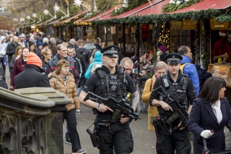 Heavy Police presence at Britain's Christmas markets with barriers and ...