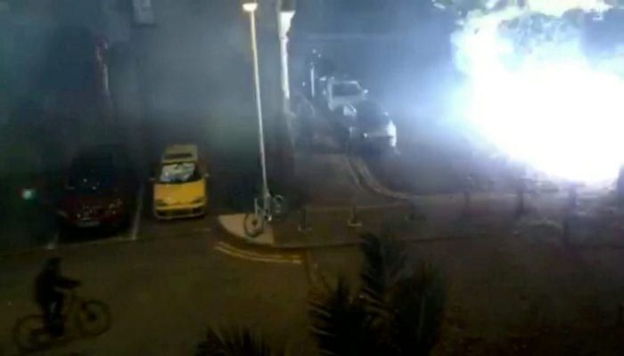 Watch - Shocking footage shows gang shooting fireworks at each other in ...