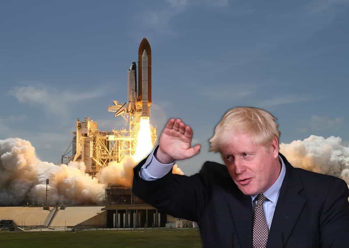 Boris announces 'galactic Britain' amid pandemonium at the pumps