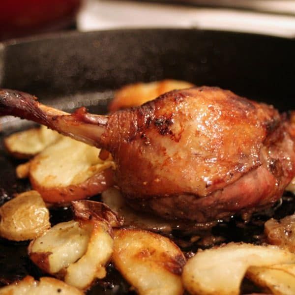 Duck confit recipe, with braised red cabbage - a perfect dinner party main