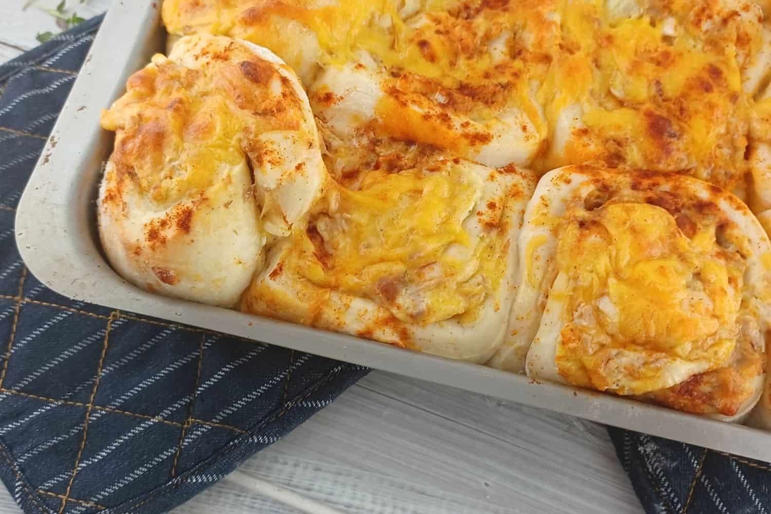 Tuna Bread Rolls Stuffed with Cheese and Mayonnaise