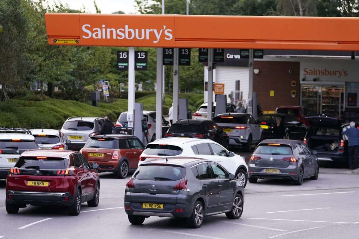 In pictures: Huge queues at petrol stations as motorists panic-buy fuel