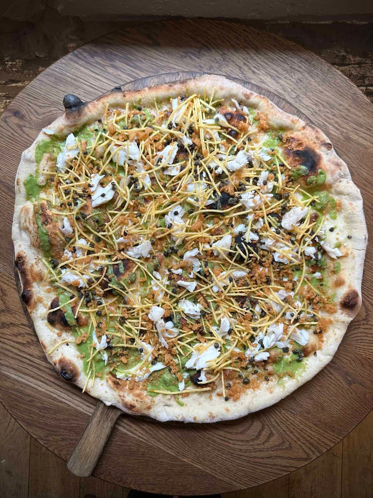 Mayfair Chippy and Homeslice produce fish & chips pizza