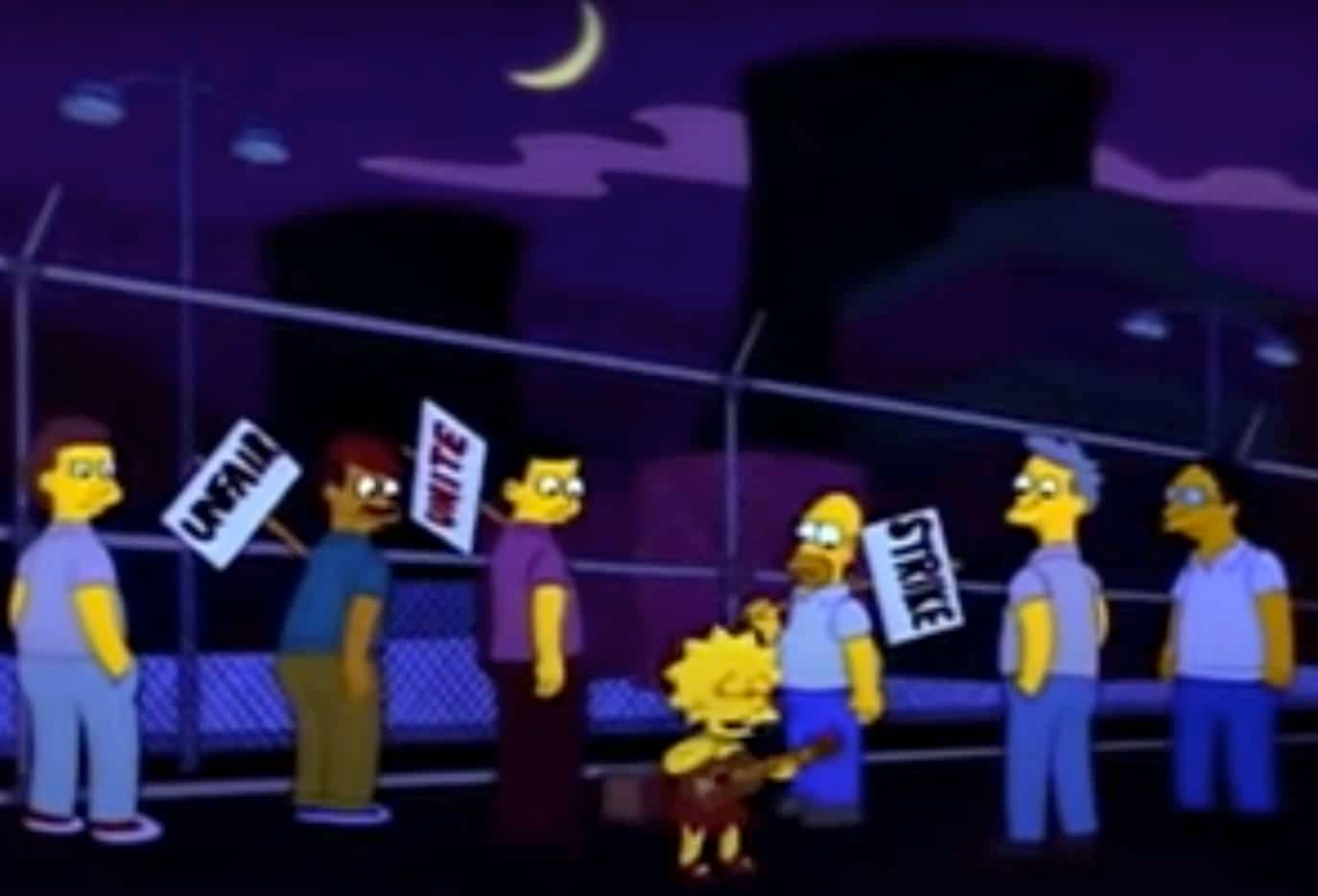 Simpsons episode where Homer goes on strike